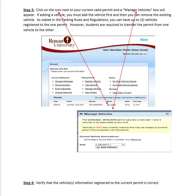 Manage Parking Permit (Vendor/Service) | Public Safety | Rowan University